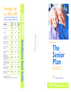 Fillable Online The Senior Plan - Access Dental Fax Email Print - pdfFiller
