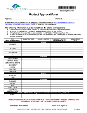 Fillable Online seminolecountyfl *BPPlans* Building Division Product ...