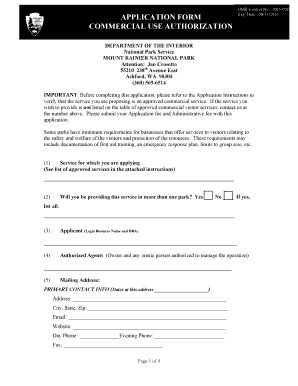 Fillable Online nps APPLICATION FORM CUA APPLICATION FORM COMMERCIAL ...