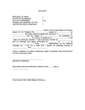 Fillable Online photos state AFFIDAVIT REPUBLIC OF INDIA STATE OF ...