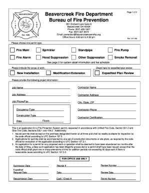 Fillable Online beavercreekfire Microsoft PowerPoint - Fire Protection ...