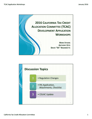 Fillable Online 2016CALIFORNIA TAX CREDIT Fax Email Print - pdfFiller