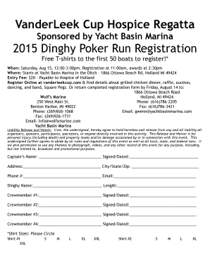 Fillable Online Dinghy-Poker-Run-Registration-Form-2015 Fax Email Print ...