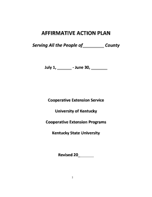 Fillable Online psd ca uky County Affirmative Action Plan - Program ...