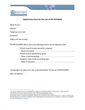 Fillable Online decas univ-nantes Application form for the use of PO ...