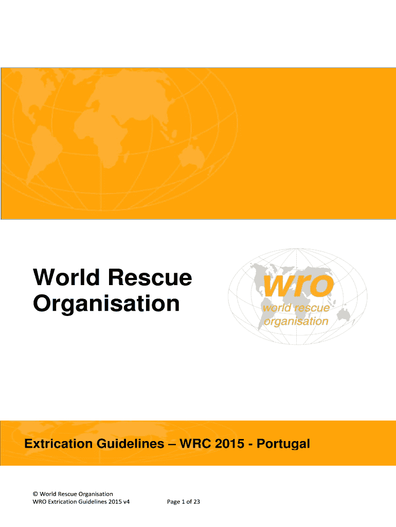 Fillable Online wrescue World Rescue Organisation Extrication ...