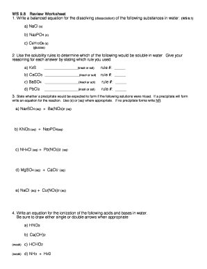 Dissociation Worksheet 7520682 | Acid And Base Dissociation