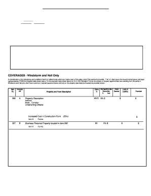 Fillable Online tdi texas COMMERCIAL DECLARATIONS PAGE - Texas ...