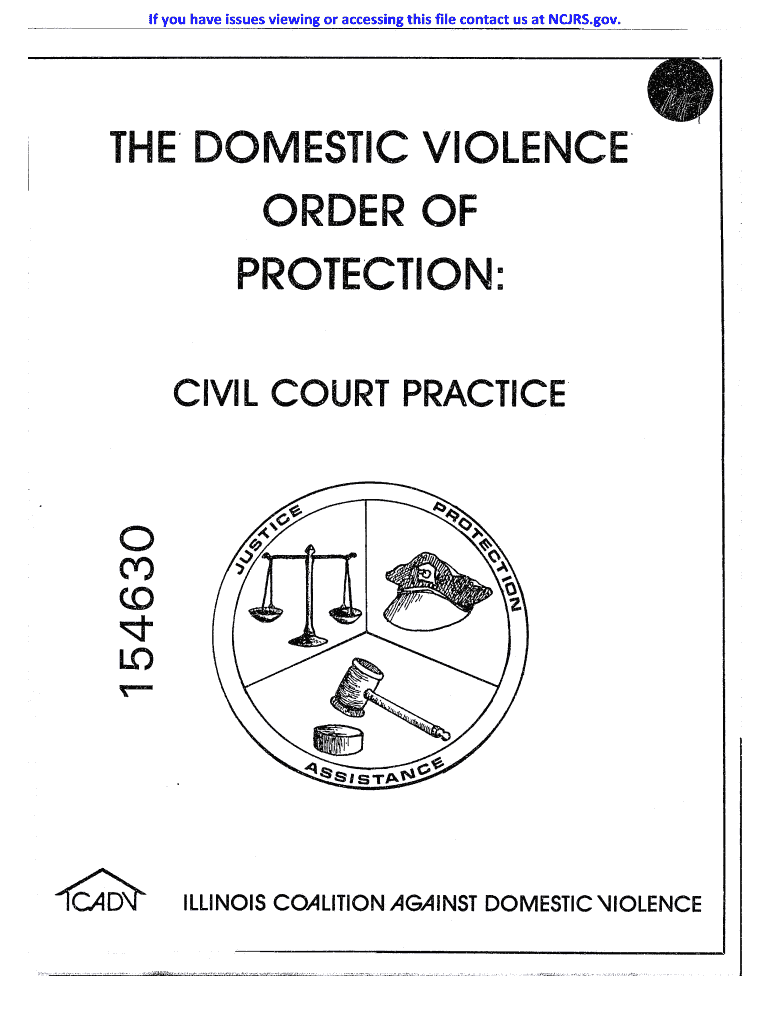 Fillable Online ncjrs The' domestic violence' order of protection - National Criminal Justice ...