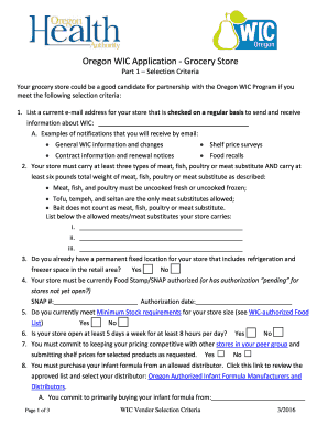 Fillable Online public health oregon WIC Grocery Application packet Fax ...