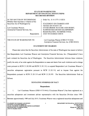 Fillable Online dfi wa lori cousineau weaver form Fax Email Print ...