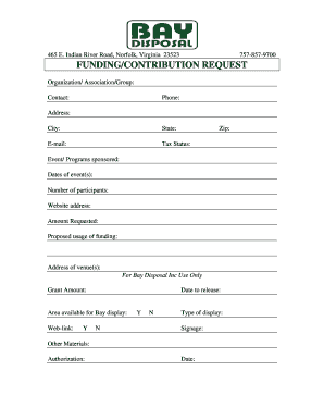 Fillable Online Funding Request Formdoc Fax Email Print - pdfFiller