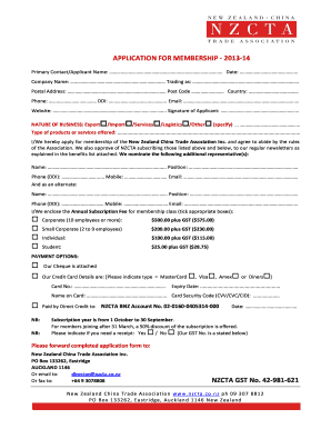 Fillable Online New Zealand China Trade Association Fax Email Print ...