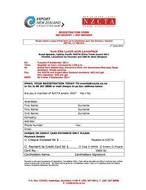 Fillable Online NZCTA 6sep Lanzatech Rego Form Fax Email Print - pdfFiller