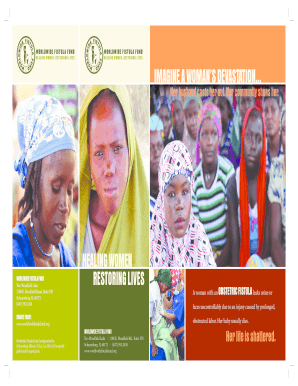 Fillable Online worldwidefistulafund Imagine a woman's devastation ...