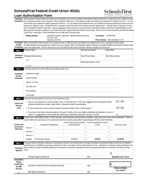 Fillable Online SchoolsFirst Federal Credit Union 403(b) Fax Email Print - pdfFiller