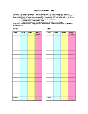 Fillable Online Frequency/Volume Chart Fax Email Print - pdfFiller