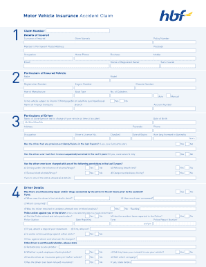 Fillable Online Download a HBF claim form - Wayne Phipps Smash Repairs ...