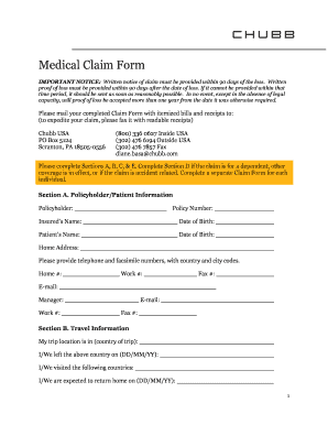 Fillable Online ucop Student Travel bAccidentb and Sickness Claim ...