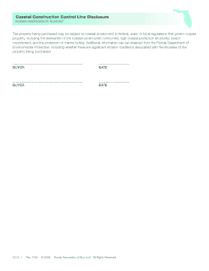 Fillable Online Coastal Construction Control Line Disclosure ...