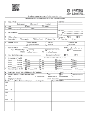 Fillable Online New Client - Assessment bQuestionnairebpdf Fax Email Print - pdfFiller