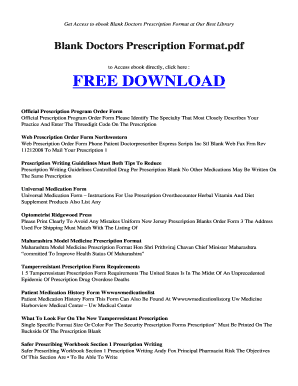Fillable Online inong esy BLANK DOCTORS bPRESCRIPTION FORMATb PDF Fax ...