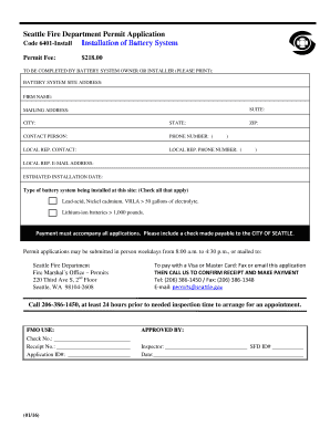 Fillable Online seattle Seattle Fire Department Permit Application ...