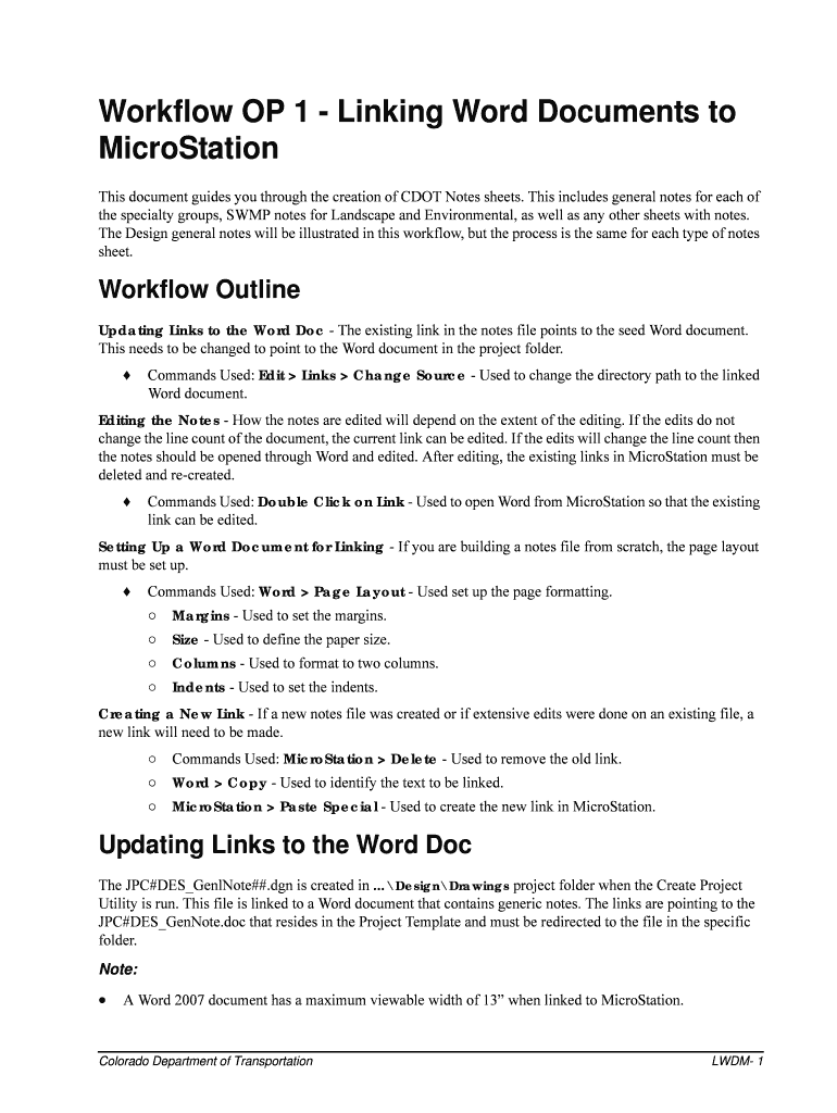 Fillable Online Workflow OP 1 - Linking Word Documents to Fax Email Print - pdfFiller