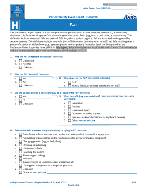 Fillable Online kipsq Patient Safety Event Reporting System Report form ...