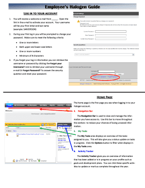 Fillable Online Employees Halogen Guide Fax Email Print - pdfFiller
