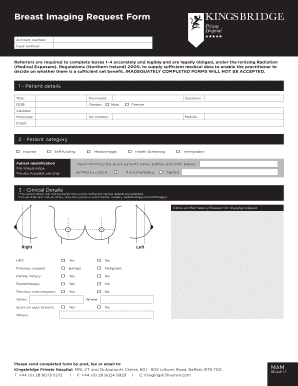 Fillable Online Breast Imaging Request Form - 3fivetwo Fax Email Print ...