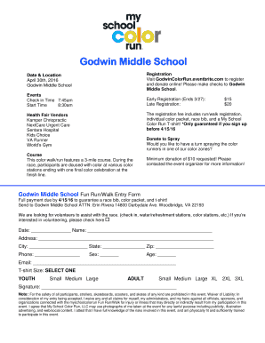 Fillable Online godwinms schools pwcs Registration - Godwin Middle ...