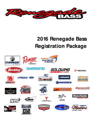 Fillable Online 2016 Renegade Bass Registration Package Fax Email Print ...