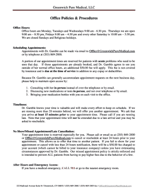 Fillable Online Office Policies & Procedures Fax Email Print - pdfFiller