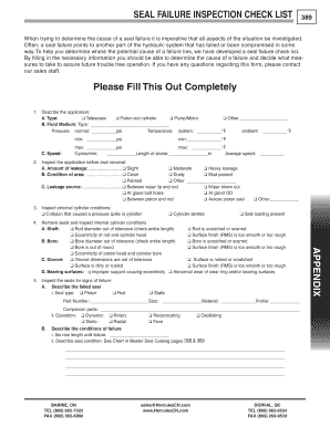 Fillable Online herculesca Seal Failure Checklist - Hercules Sealing ...