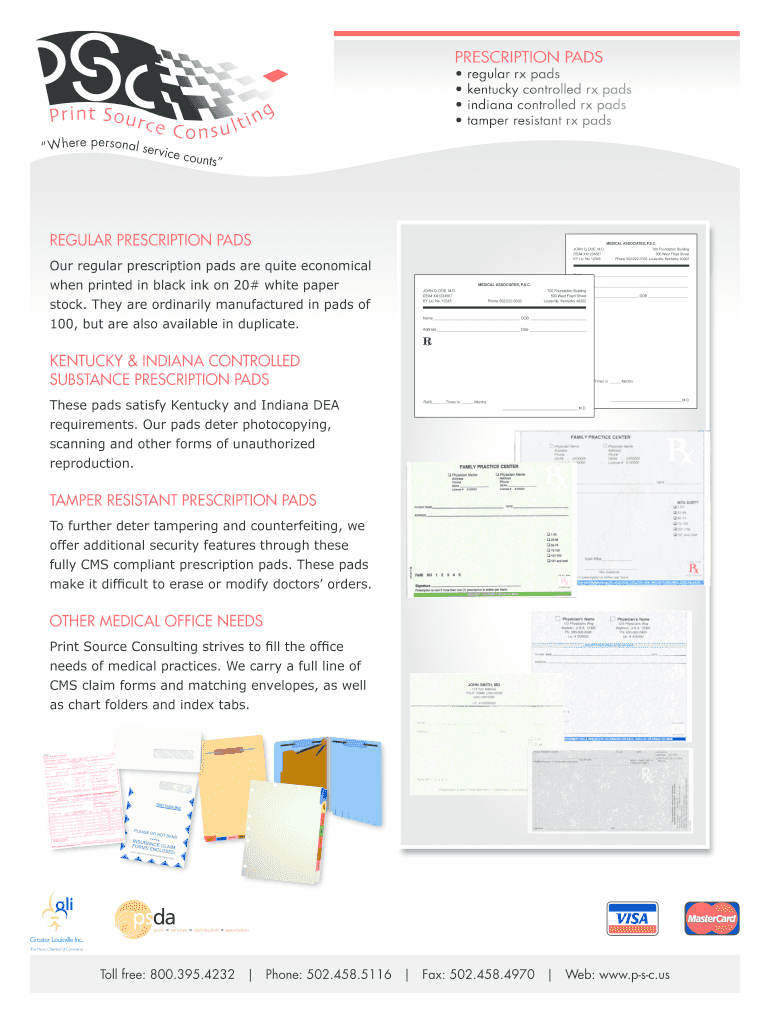 Fillable Online p-s-c Prescription pads - Print Source Consulting - p-s ...