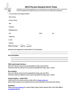 Fillable Online prsaie 2015 POLARIS AWARDS ENTRY FORM - bprsaiebborgb ...
