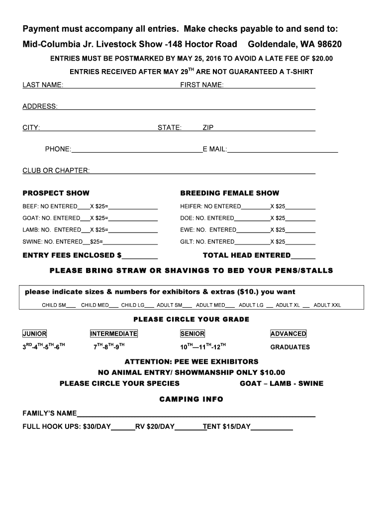 Fillable Online ENTRY FORMdocx Fax Email Print - pdfFiller