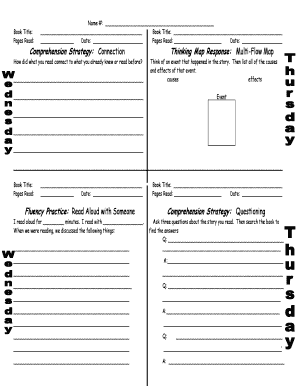 Fillable Online Comprehension Strategy: Connection Thinking Map ...