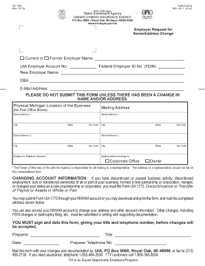 Fillable Online Current or Former Employer Name: UIA ... - State of ...