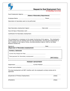 Fillable Online cheyney Dual Employment bFormb - Cheyney University Fax ...