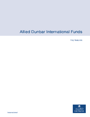 Fillable Online ADIF Key features - Allied Dunbar International Fax ...