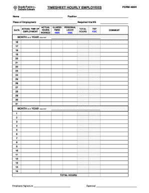 Fillable Online gpcsd Place of Employment Required HrsWk ACTUAL - gpcsd ...