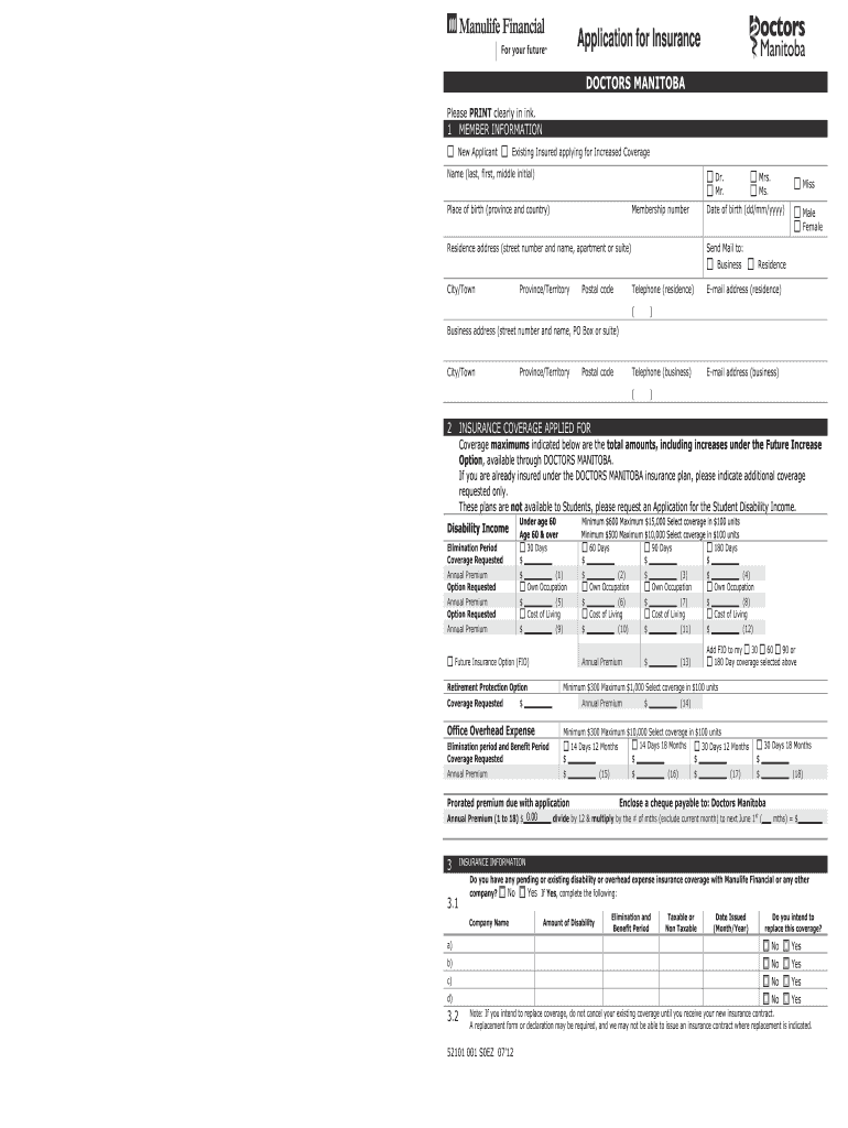 Fillable Online docsmb Office Overhead Expense Application for ...