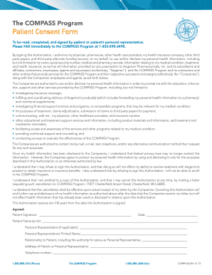 Fillable Online The COMPASS Program Patient Consent Form - bJuxtapidb ...