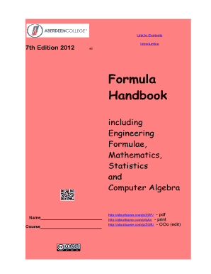 Fillable Online cfile207 uf daum Formula Handbook. Engineering and ...
