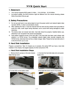 Fillable Online NVR Quick Start Fax Email Print - pdfFiller