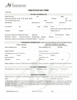 Fillable Online patient-registration-form Fax Email Print - pdfFiller