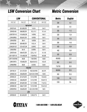 Fillable Online LSW Conversion Chart Fax Email Print - pdfFiller