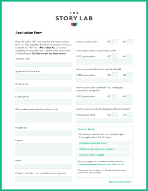 Fillable Online Application Form - Werner Film Productions Fax Email ...